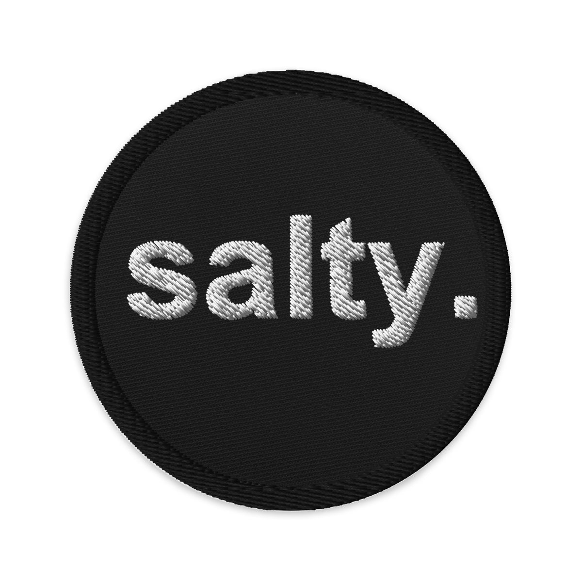 salty. Circle Embroidered patches